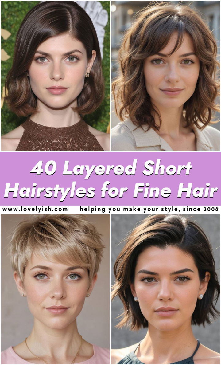 40 Layered Short Hairstyles for Fine Hair – Lovelyish