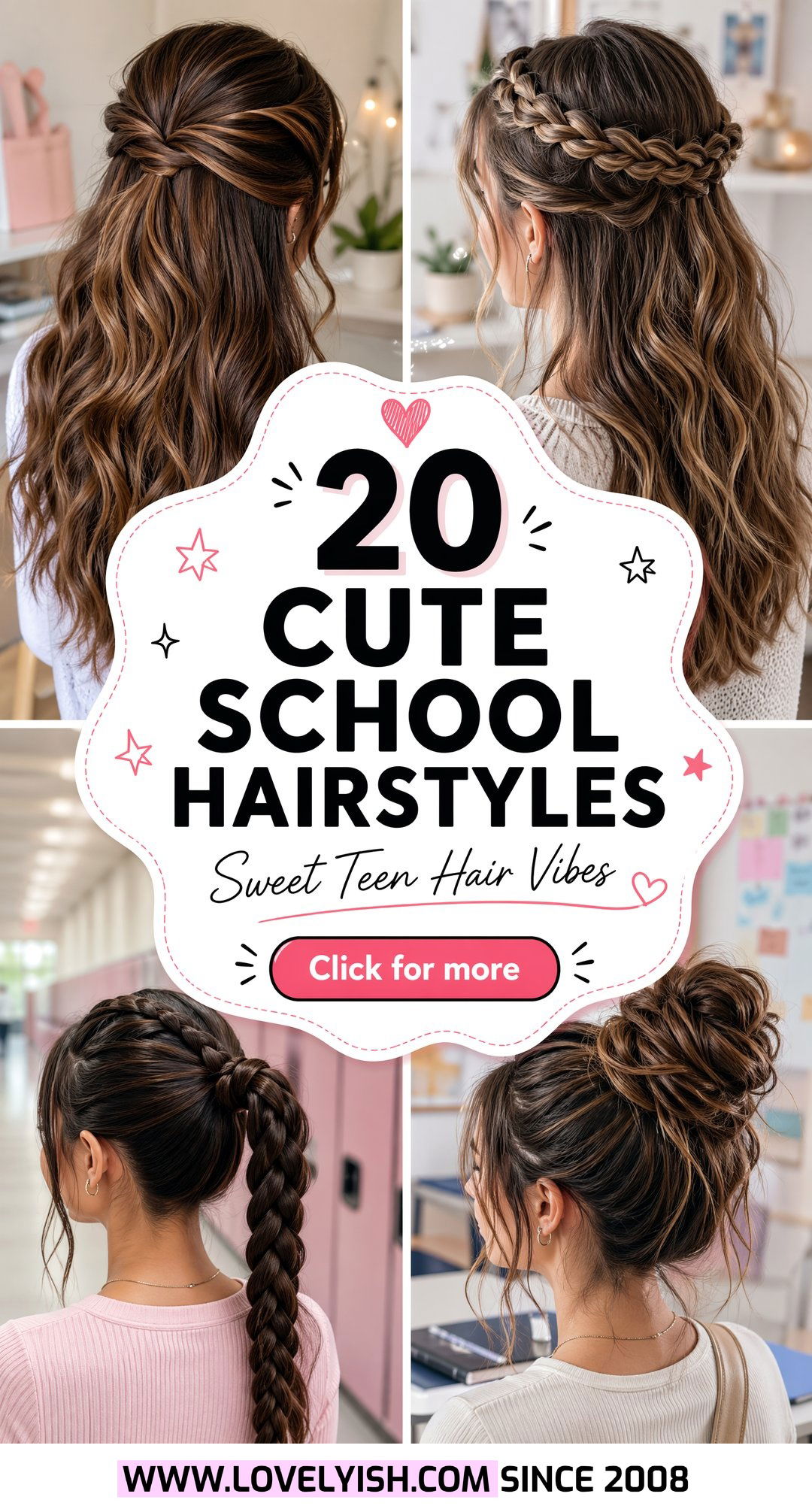20 Cute School Hairstyle Ideas for Teen Girls with Medium Hair – Lovelyish
