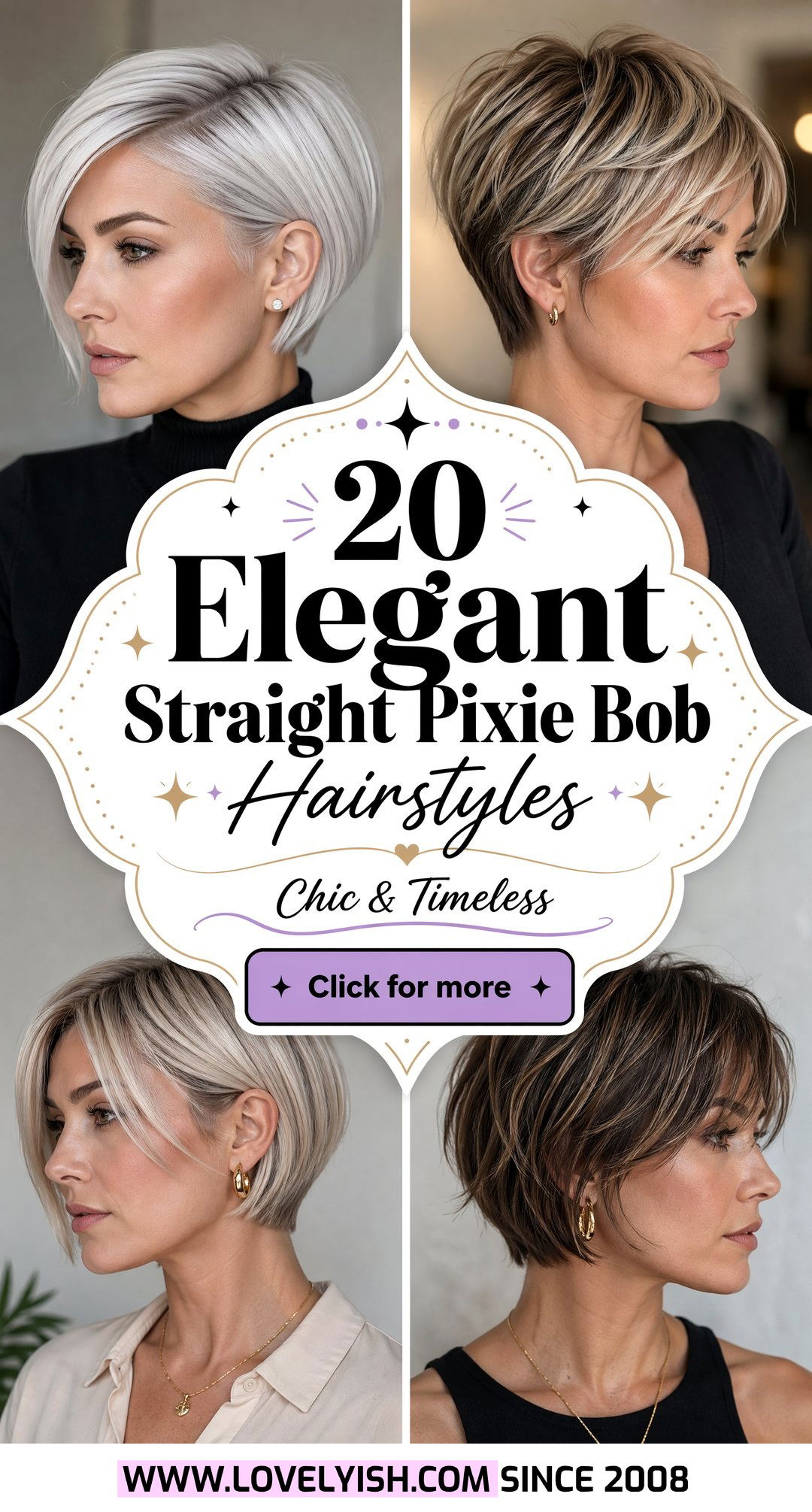20 Elegant Straight Pixie Bob Hairstyles for Mature Women – Lovelyish