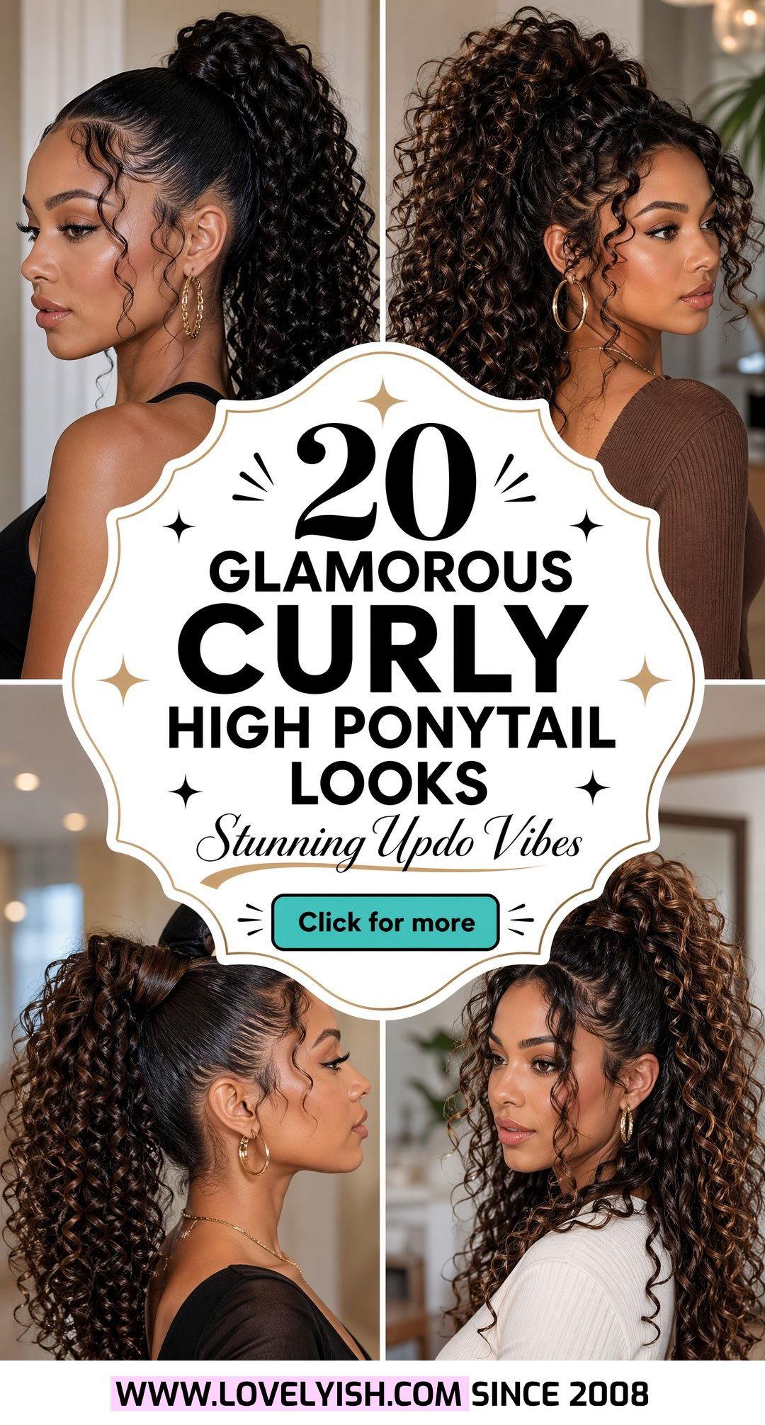 20 Glamorous Curly High Ponytail Looks for a Stunning Updo – Lovelyish