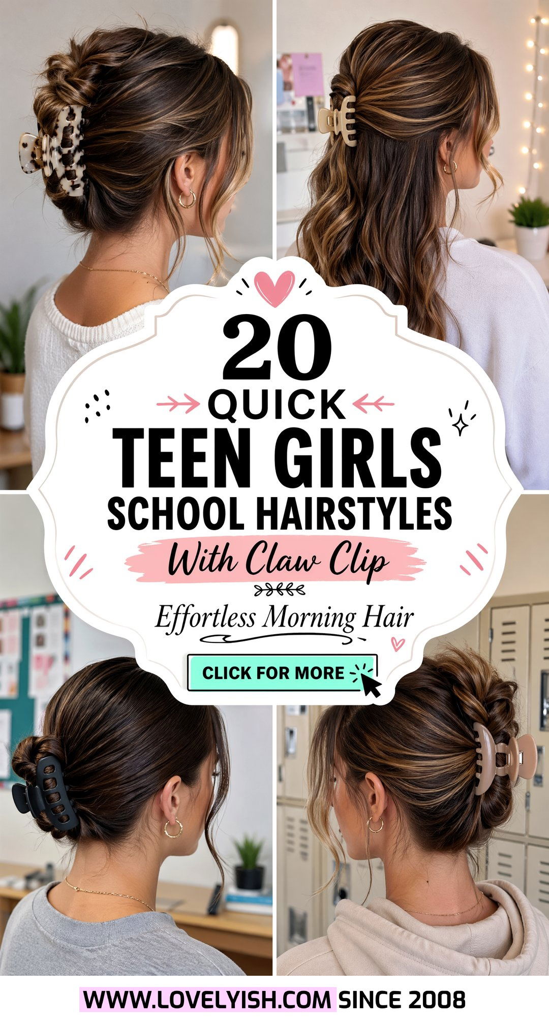 20 Quick Teen Girls School Hairstyle With Claw Clip Ideas – Lovelyish