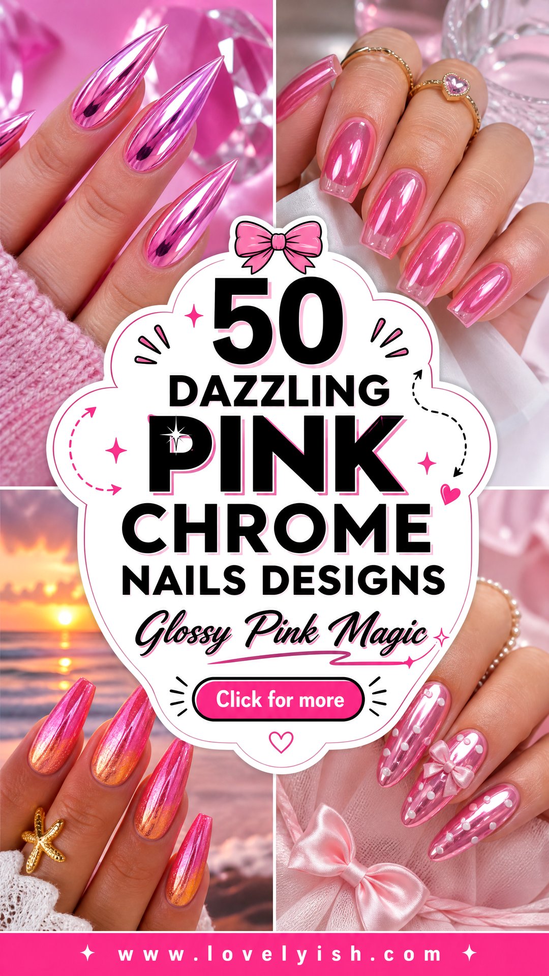 50 Dazzling Pink Chrome Nails Designs to Inspire You – Lovelyish