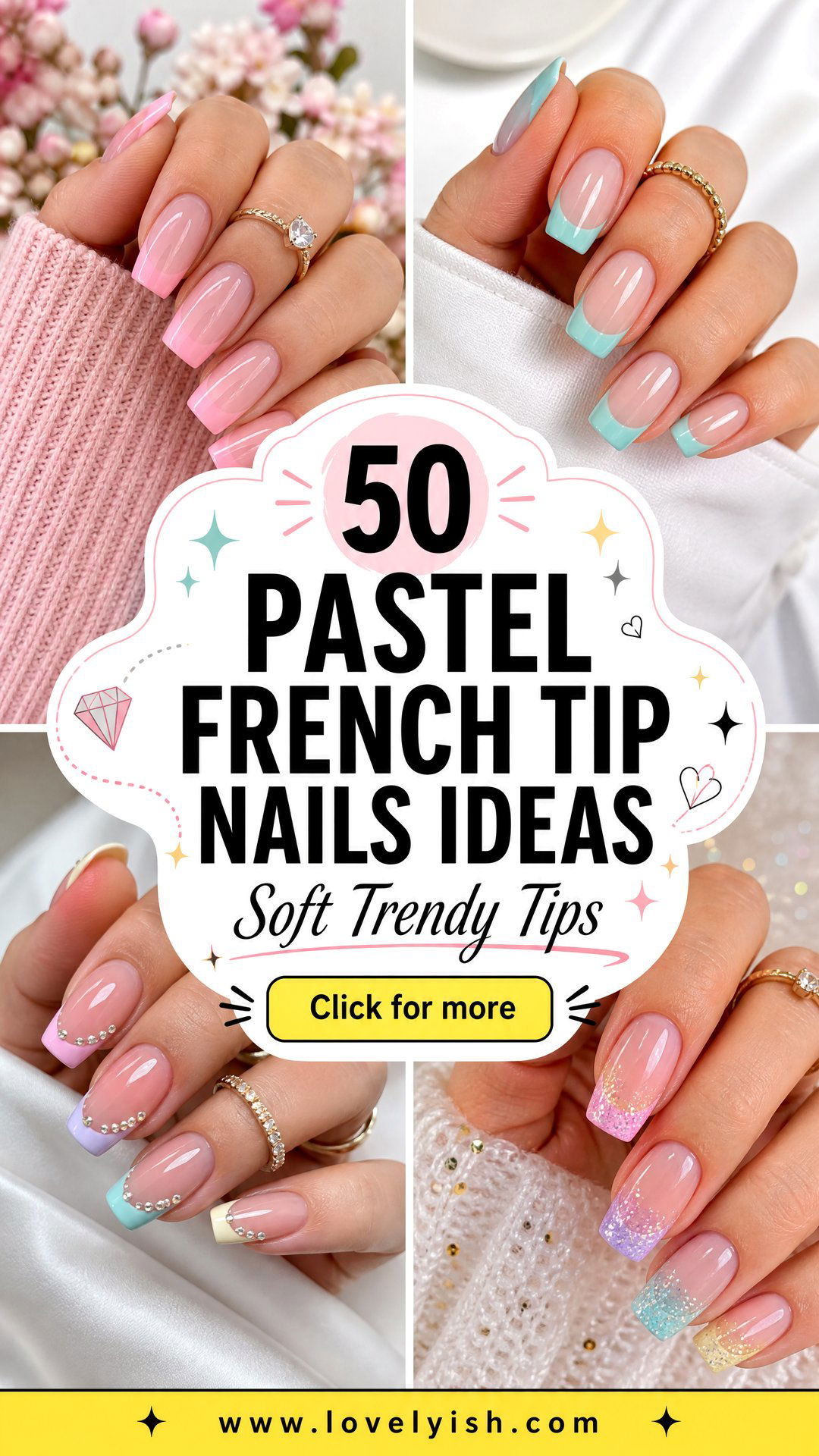 50 Pastel French Tip Nails: Soft & Trendy Designs – Lovelyish