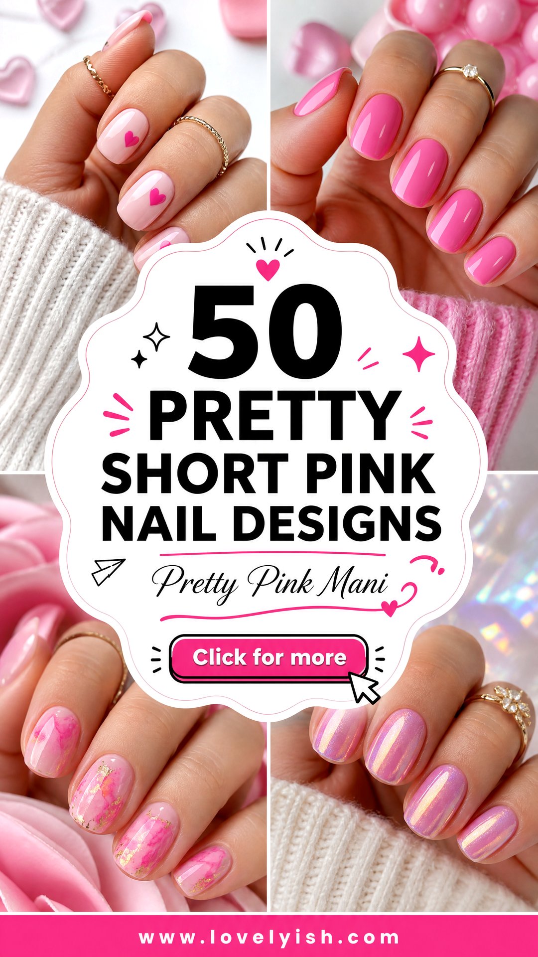 50 Pretty Short Pink Nail Designs to Inspire Your Mani – Lovelyish