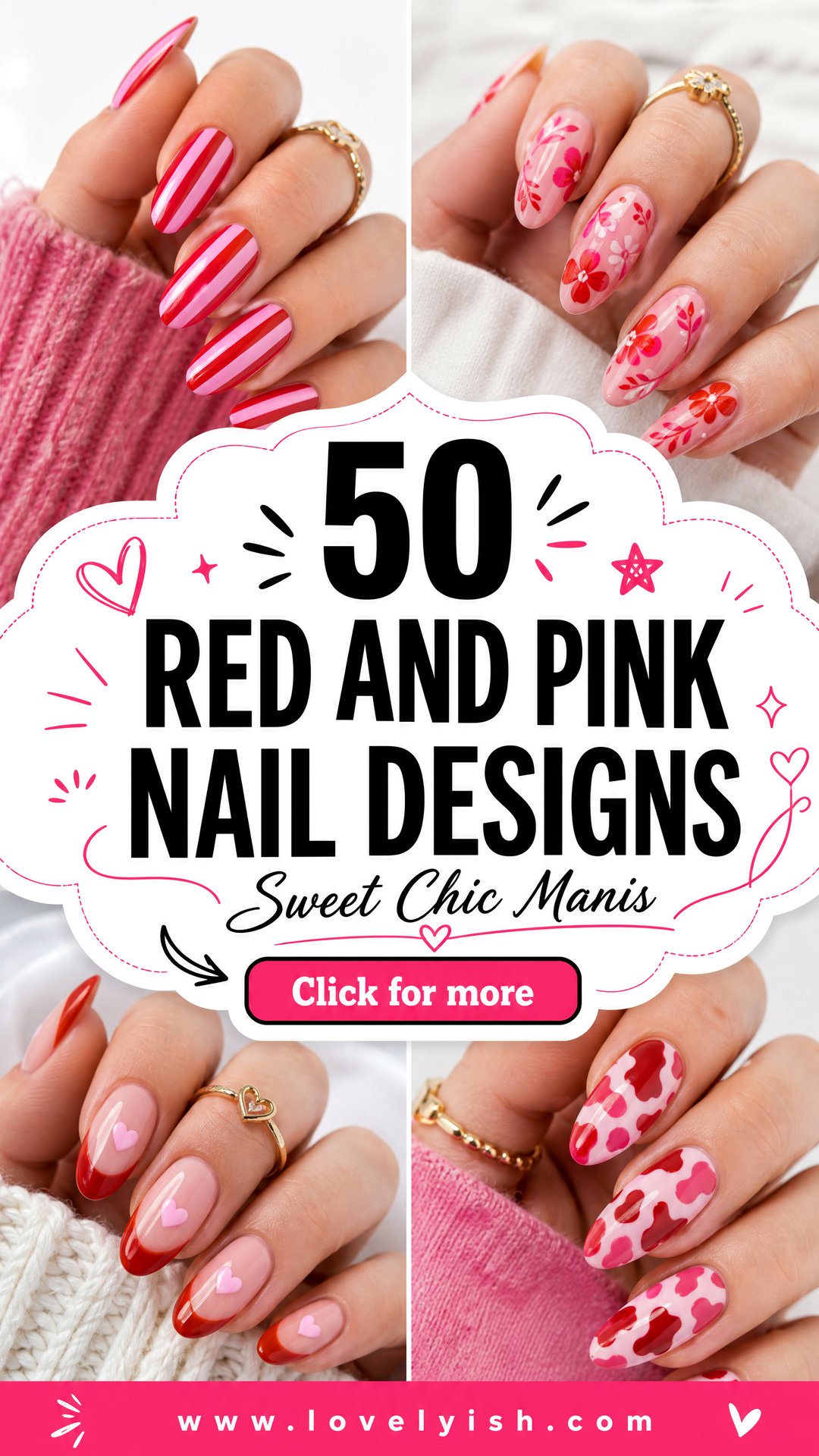 50 Red and Pink Nail Designs for a Chic Manicure – Lovelyish