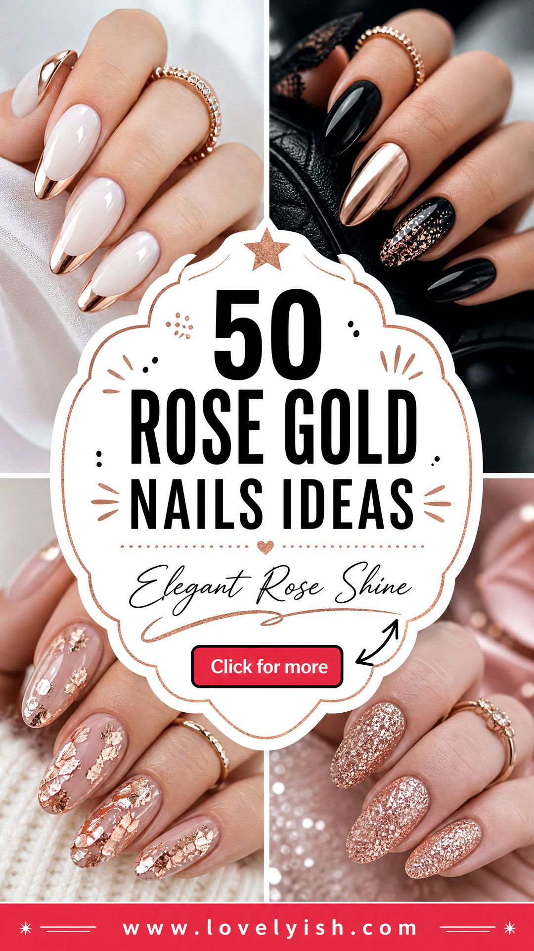 50 Rose Gold Nails Ideas for Elegant Manicures – Lovelyish