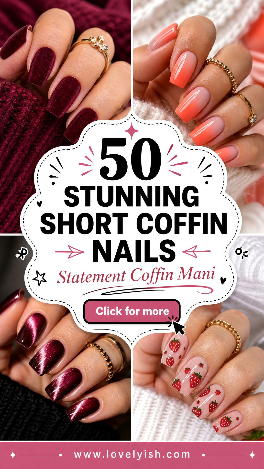 50 Stunning Short Coffin Nails to Inspire Your Next Mani – Lovelyish